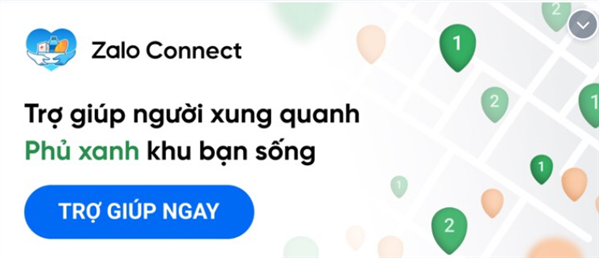 kết nối cứu trợ COVID-19, sử dụng tính năng Zalo Connect